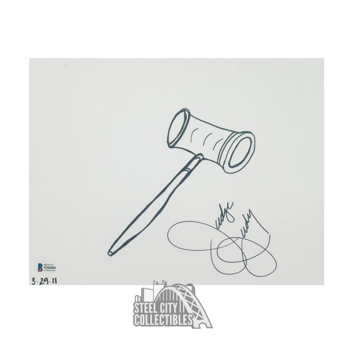 Judge Judy Sheindlin Autographed 9x12 Drawing - BAS | Steel City ...
