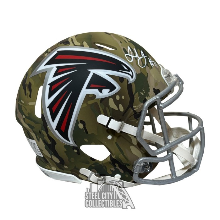 Julio Jones Autographed Atlanta Camo Authentic Full Size Helmet - BAS ...