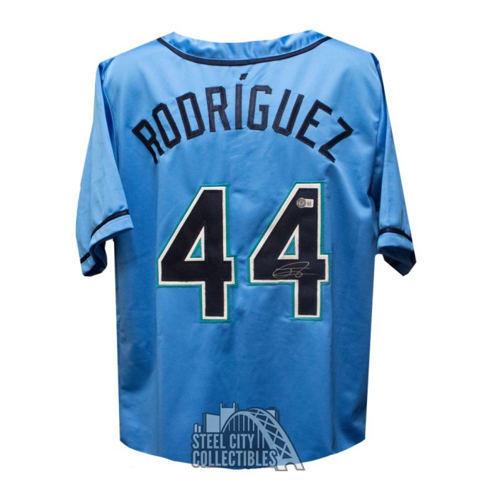 Julio Rodriguez Autographed Seattle Mariners Custom Blue Baseball ...