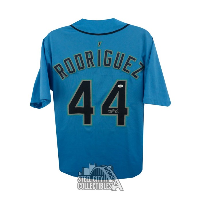 Julio Rodriguez Autographed Seattle Mariners Custom Blue Baseball ...