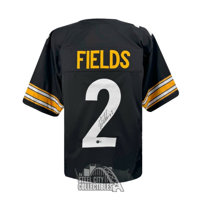 Justin Fields Autographed Pittsburgh Custom Black Football Jersey - BAS ...