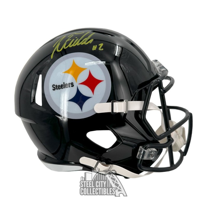 Justin Fields Autographed Pittsburgh Steelers Speed Replica Full Size ...