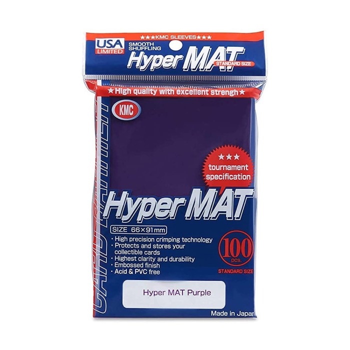 KMC Hyper Matte Sleeves USA Pack Purple 100ct | Steel City Collectibles