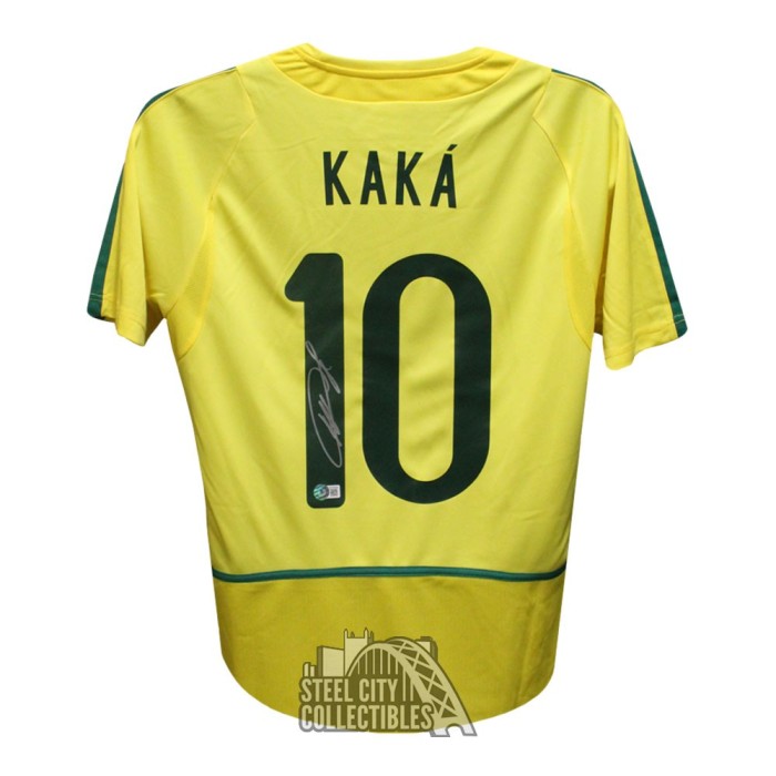 Ricardo Kaka Autographed Brazil Yellow Soccer Jersey - BAS | Steel City ...