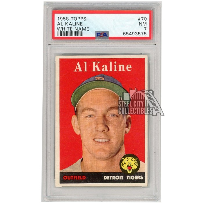 Al Kaline 1958 Topps White Name #70 PSA 7 | Steel City Collectibles