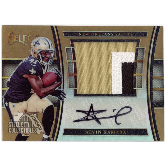 Alvin Kamara 2017 Panini Select Copper Rookie Patch Autograph Card #JM ...