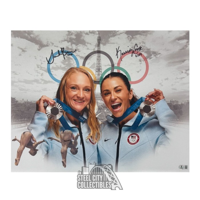 Kassidy Cook / Sarah Bacon Autographed USA Diving 16x20 Olympics Photo ...