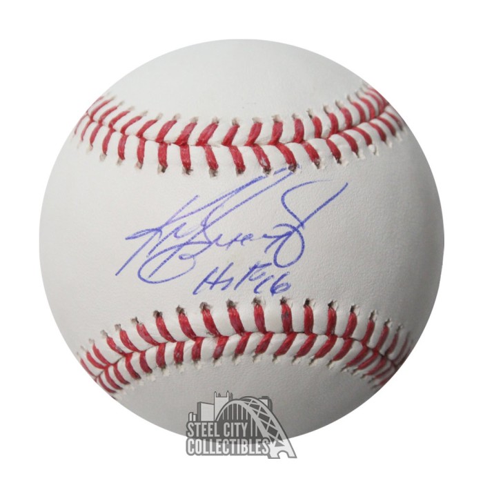 Ken Griffey Jr HOF 16 Autographed Official MLB Baseball - BAS | Steel ...
