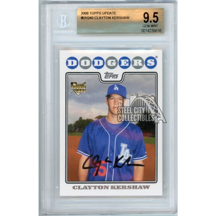 Clayton Kershaw 2008 Topps Update Rookie Card #UH240 BGS 9.5 | Steel ...