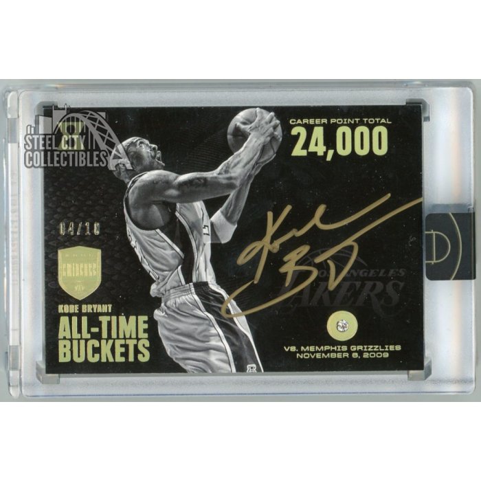 Kobe Bryant 2017-18 Panini Kobe Eminence All-Time Buckets 24000 Diamond ...