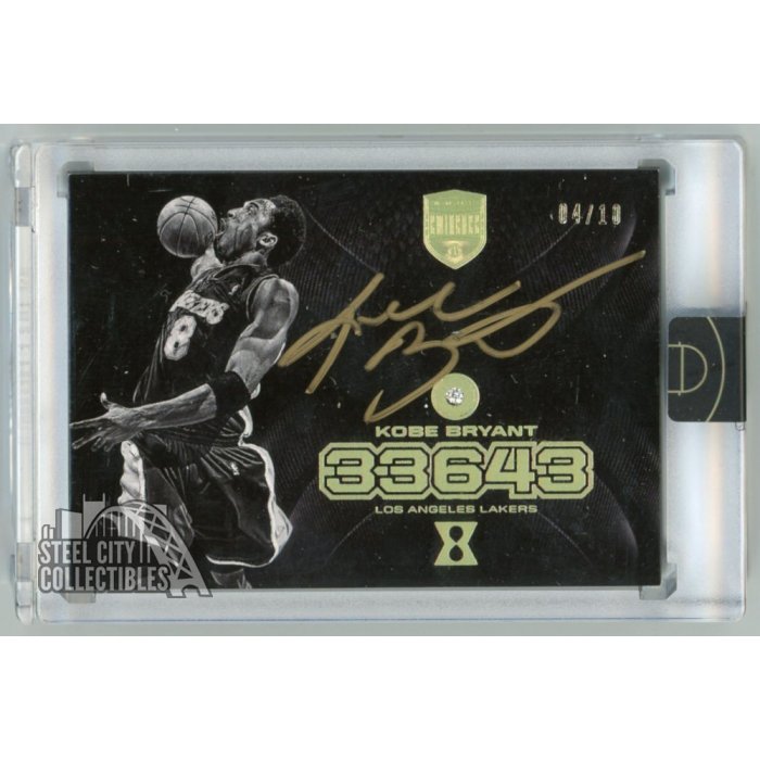 Kobe Bryant 2017-18 Panini Kobe Eminence 33643 Diamond Autograph 4/10 ...