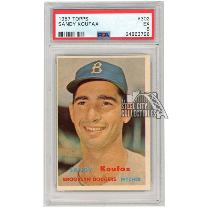 Sandy Koufax 1957 Topps #302 PSA 5 | Steel City Collectibles