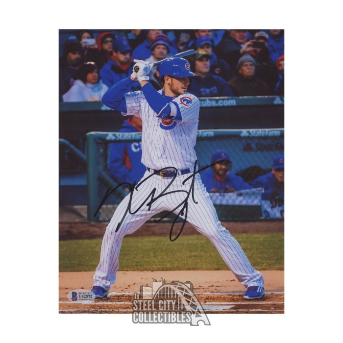 Kris Bryant Autographed Chicago Cubs 8x10 Baseball Photo BAS (Batting ...