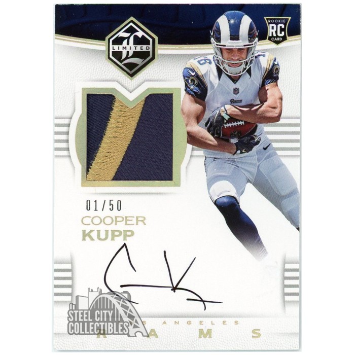 Cooper Kupp 2017 Panini Limited Rookie Patch Autograph Card #108 01/50 ...
