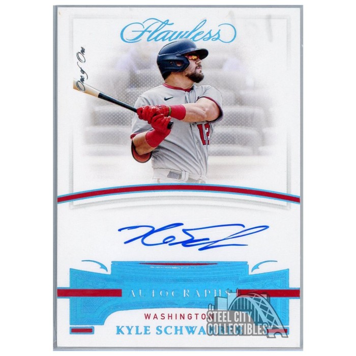 Kyle Schwarber 2021 Panini Flawless Platinum Autograph Card #FA-KS 1/1 ...