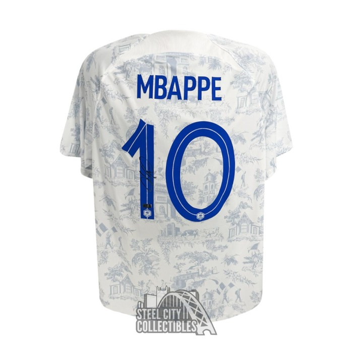 Kylian Mbappe Autographed 2022 France National Team White Nike Soccer ...