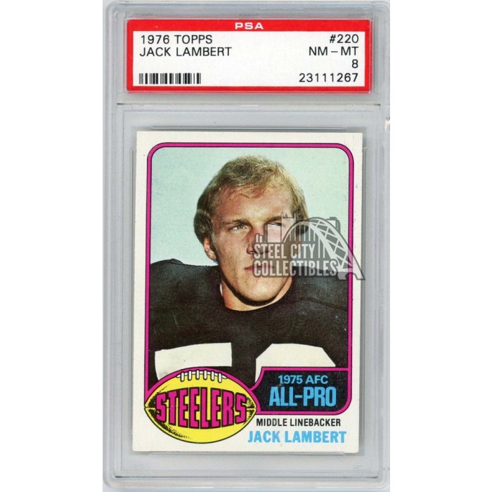 Jack Lambert 1976 Topps Football Rookie Card #220 PSA 8 (Old Label ...