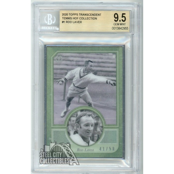 Rod Laver 2020 Topps Transcendent Tennis HOF Card #1 /50 BGS 9.5 Gem ...