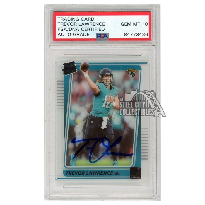 Trevor Lawrence 2021 Panini Clearly Donruss Autograph Rookie Card #51 ...