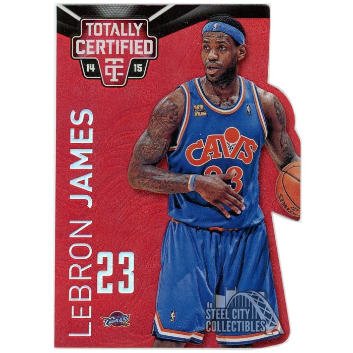 LeBron James 2014-15 Panini Totally Certified Dribbling Mirror Red ...