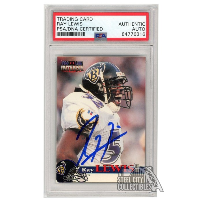 Ray Lewis 1996 Pro Line II Intense Autograph Rookie Card #59 PSA/DNA ...