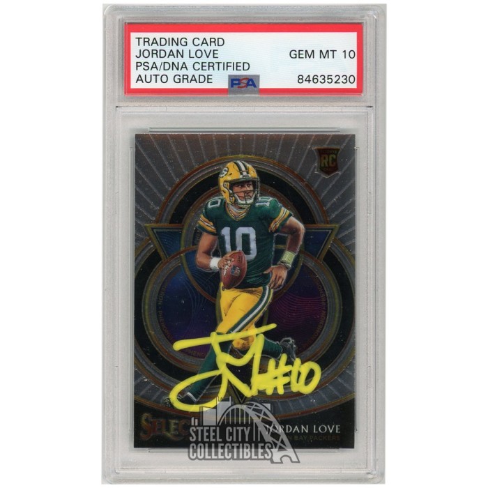 Jordan Love 2020 Panini Select Phenomenon Autograph RC Card #P20 PSA ...