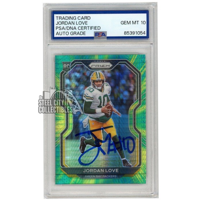 Jordan Love 2020 Panini Prizm Hyper Autograph Rookie Card #363 135/175 ...