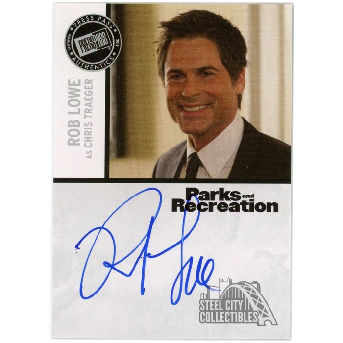 Rob Lowe 2013 Press Pass Parks and Recreation Autograph Card #RL2 ...