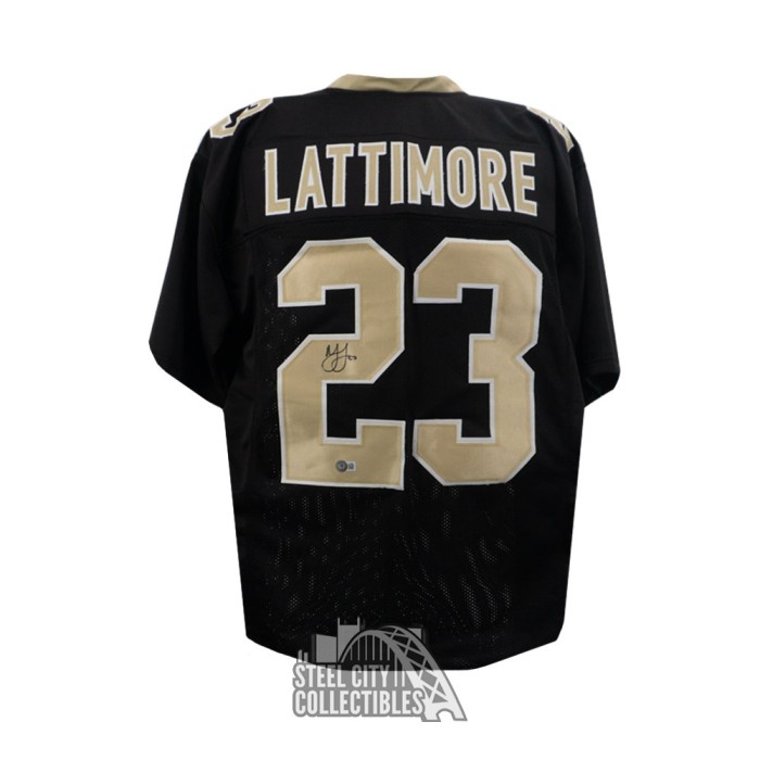 Marshon Lattimore Autographed New Orleans Custom Black Football Jersey ...