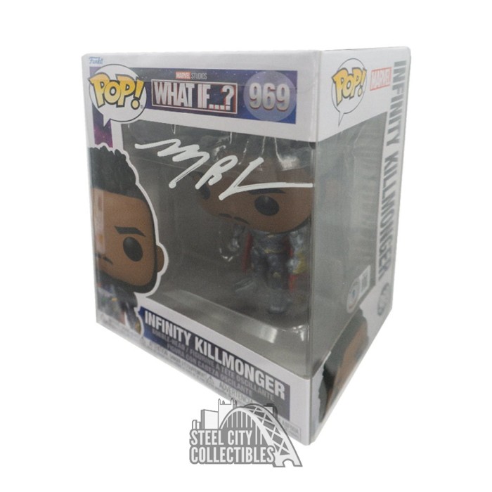 Michael B Jordan Autographed Erik Killmonger Funko #969 - BAS | Steel ...