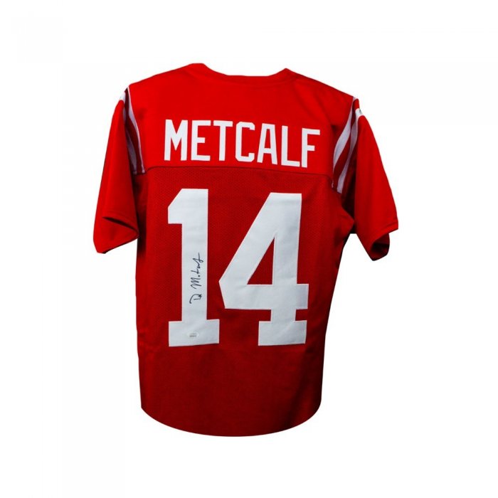 D.K Metcalf Autographed Ole Miss Custom Football Jersey - JSA COA (B ...