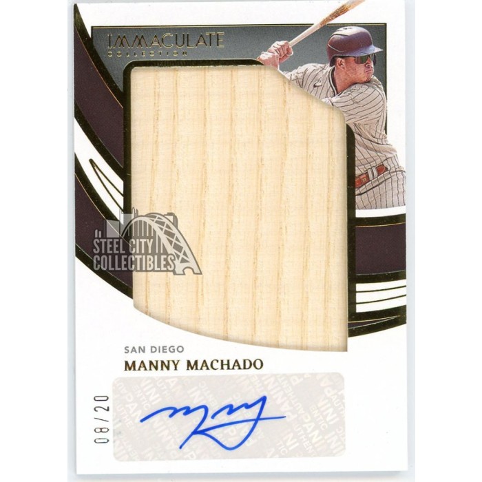 Manny Machado 2022 Panini Immaculate Jumbo Bat Autograph Card #JBS-MM 8 ...