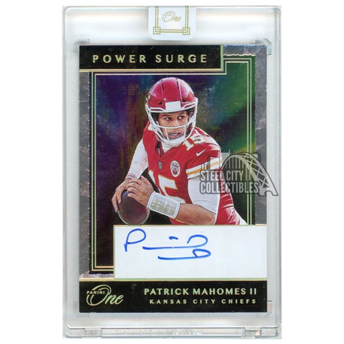 Patrick Mahomes 2019 Panini One Power Surge Autograph Card #228 01/10 ...