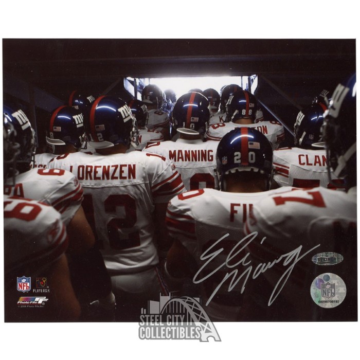 Eli Manning Autographed 8x10 Football Photo - Steiner COA (In Tunnel ...