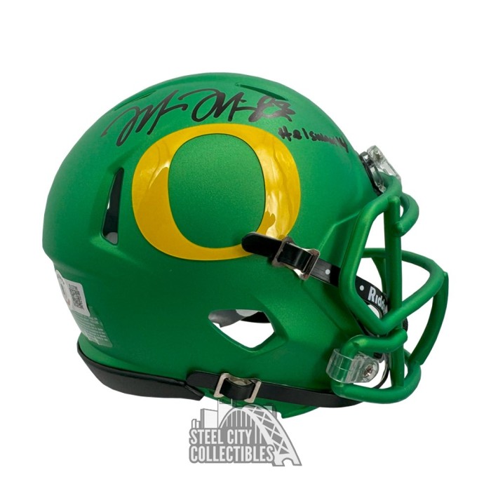 Marcus Mariota Autographed Oregon Heisman 14 Riddell Matte Green ...