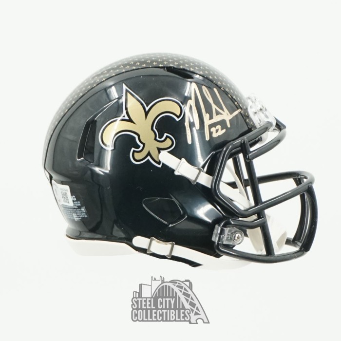 Mark Ingram Autographed New Orleans Black Alt Mini Football Helmet ...