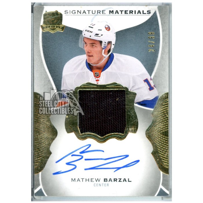 Mathew Barzal 2016-17 Upper Deck The Cup Signature Materials Autograph ...