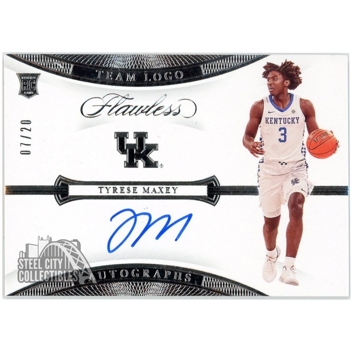Tyrese Maxey 2020-21 Panini Flawless Collegiate Team Logo Rookie ...