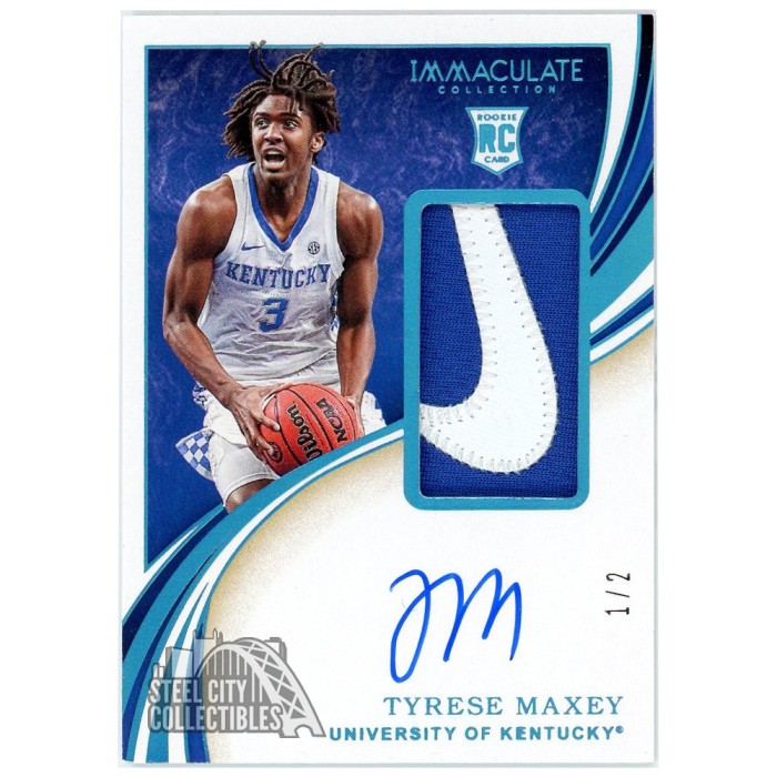 Tyrese Maxey 2020-21 Panini Immaculate Collegiate Rookie Nike Logo ...