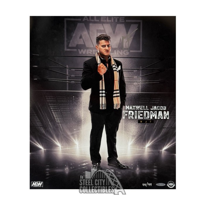 Maxwell Jacob Friedman Autographed AEW Stage 16x20 Wrestling Photo /99 ...