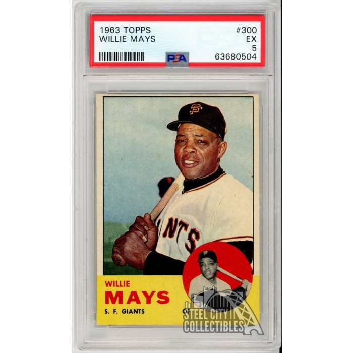 Willie Mays 1963 Topps Card #300 PSA 5 EX | Steel City Collectibles