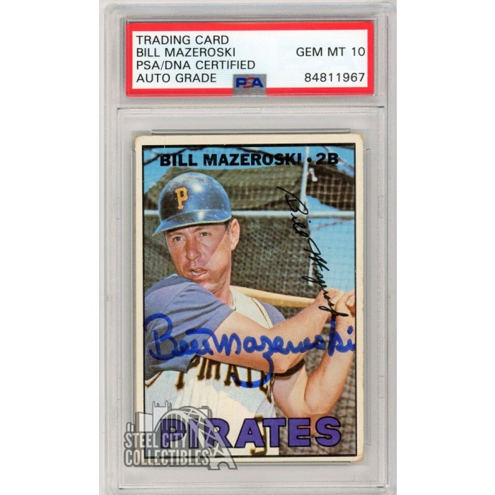 Bill Mazeroski 1967 Topps Baseball Autograph Card #510 PSA/DNA 10 ...