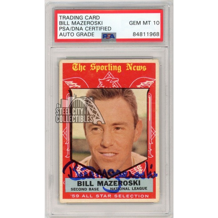 Bill Mazeroski 1959 Topps Baseball Sporting News Autograph Card #555 ...