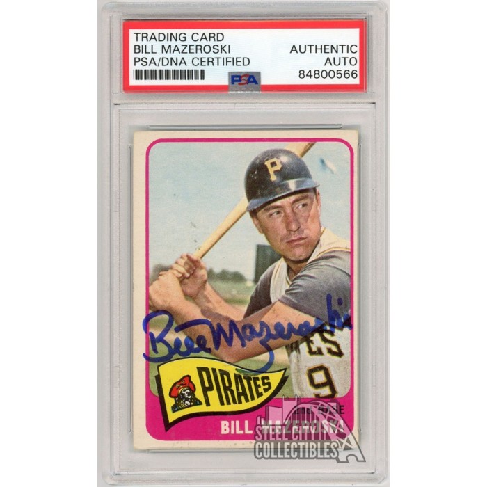 Bill Mazeroski 1965 Topps Baseball Autograph Card #95 PSA/DNA | Steel ...