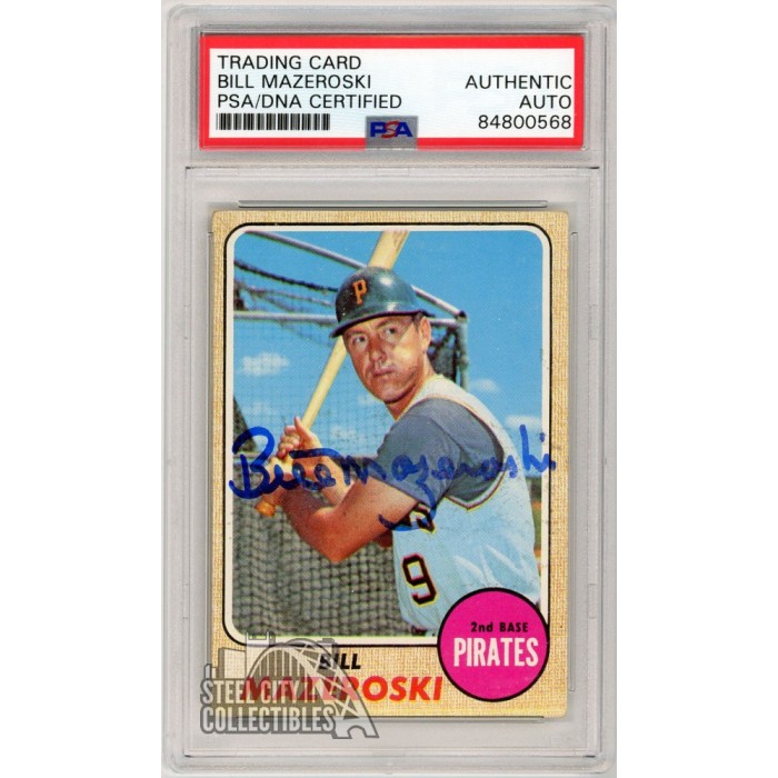 Bill Mazeroski 1968 Topps Baseball Autograph Card #390 PSA/DNA | Steel ...
