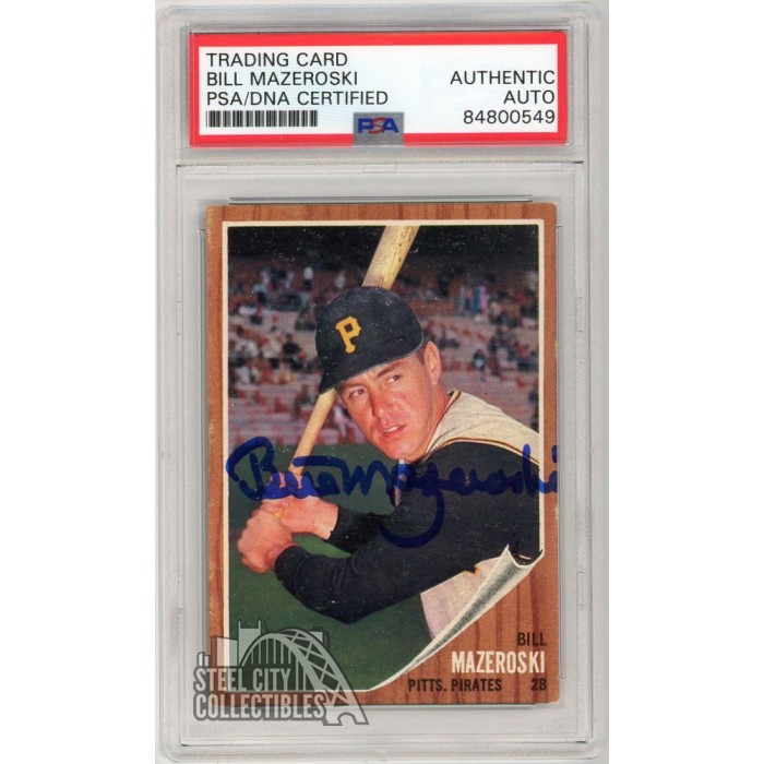 Bill Mazeroski 1962 Topps Baseball Autograph Card #353 PSA/DNA | Steel ...