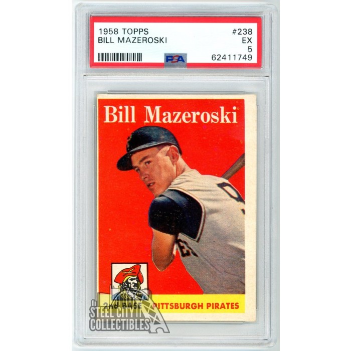 Bill Mazeroski 1958 Topps Card #238 PSA 5 EX | Steel City Collectibles
