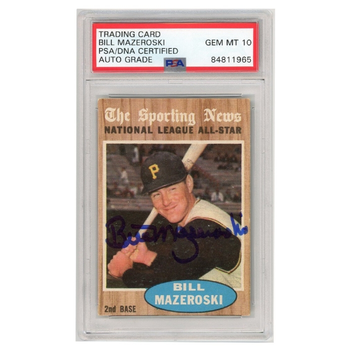 Bill Mazeroski 1962 Topps National League All-Star Autograph Card #391 ...