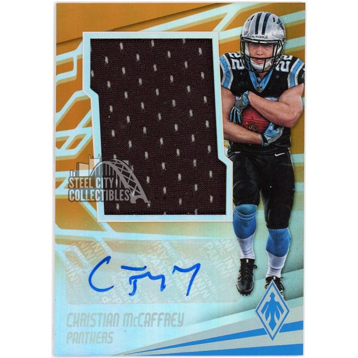 Christian McCaffrey 2017 Panini Phoenix Rookie Jersey Autograph Card # ...