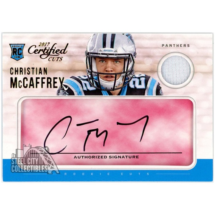 Christian McCaffrey 2017 Panini Certified Cuts Rookie Jersey Autograph ...